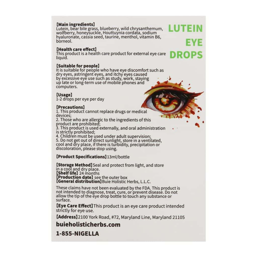 BUIE Lutein Eye Drops – Buie Holistic Herbs